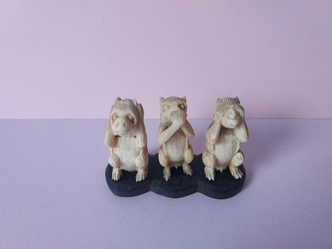 Antique Chinese Three Wise Monkeys - Etsy