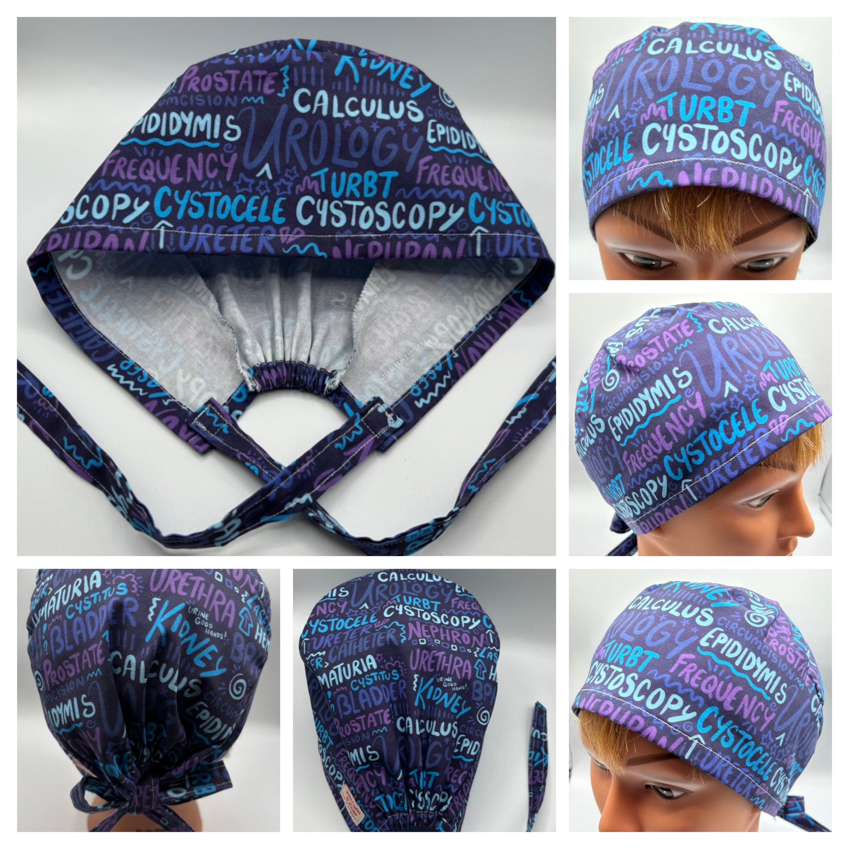 Urology Urologist EURO, XL Euro or SKULL Surgical Scrub Caps | Doctor ...