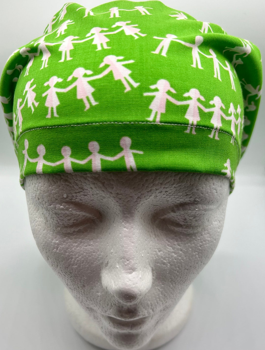 Bright Green With White Paper Cutout Children EURO or SKULL Surgical ...