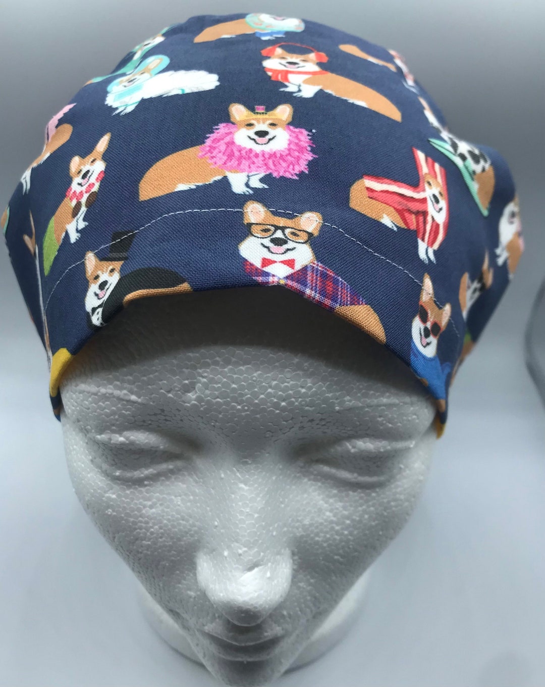 CORGI EURO Surgical Scrub Cap medium/long Hair W Adjustable Toggle on ...