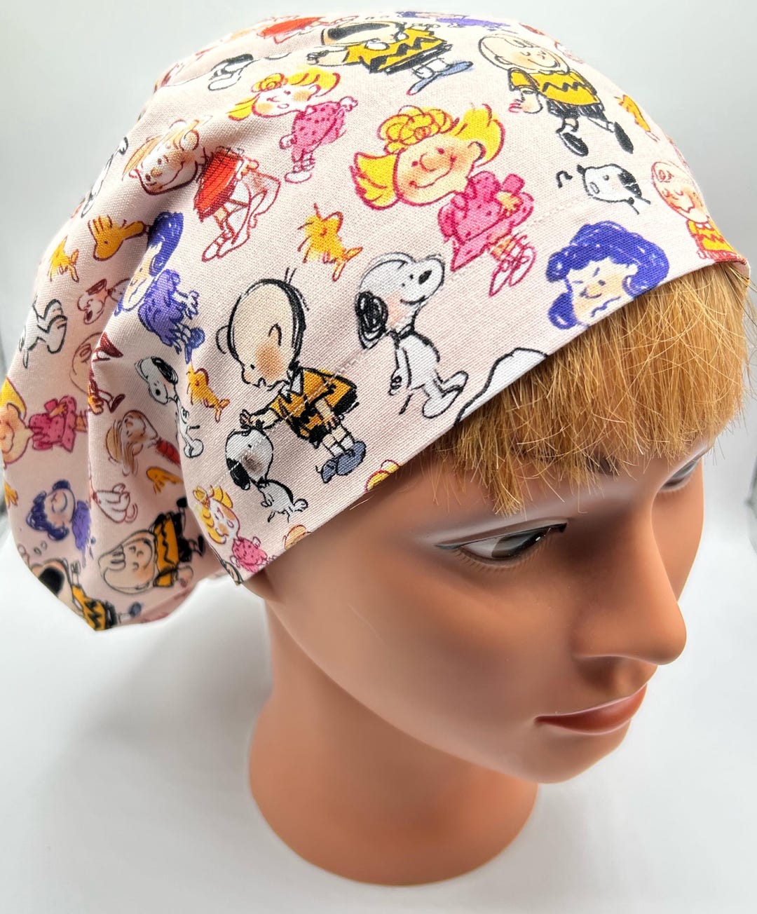 Retro Very Pale Pink, Surgical Scrub Cap, Euro (med/long Hair), XL Euro ...