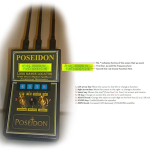 POSEIDON Long Range Distance Locator Metal Detector Gold Silver ...