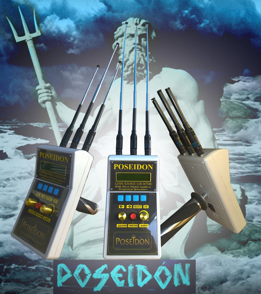 POSEIDON Long Range Distance Locator Metal Detector Gold Silver ...