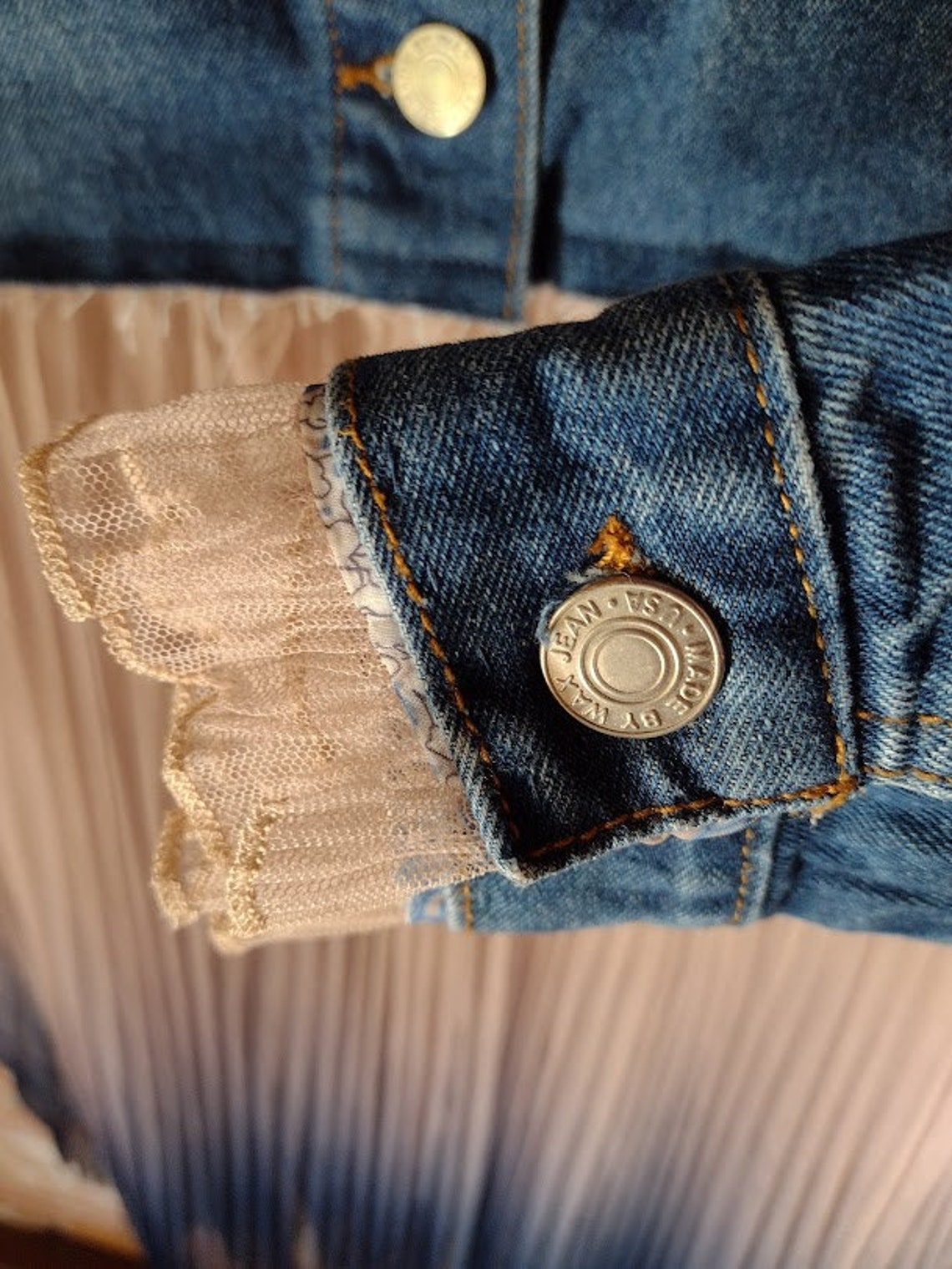 Duster Denim Jacket With Skirt, Denim Duster, Ombre Duster, Denim ...