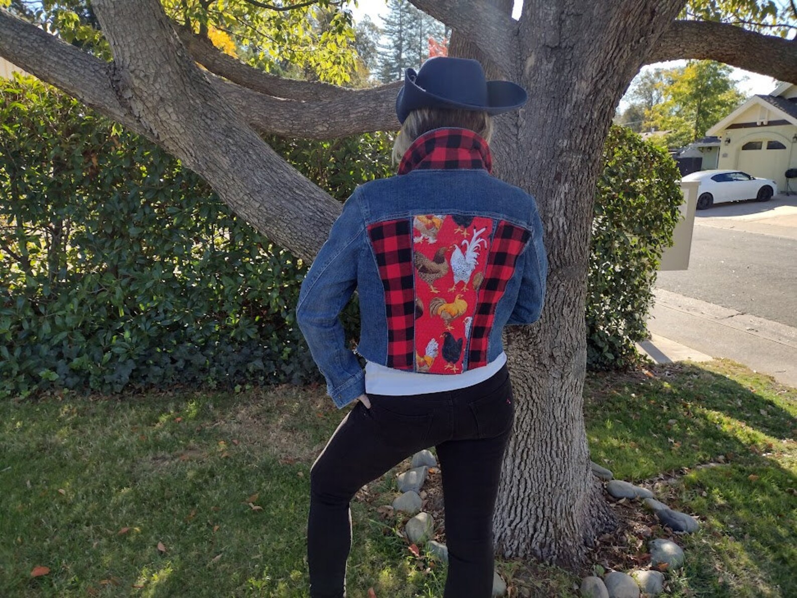 Chicken Denim Jacket, Rooster Animal Jacket, Chicken Hen Jean Jacket ...