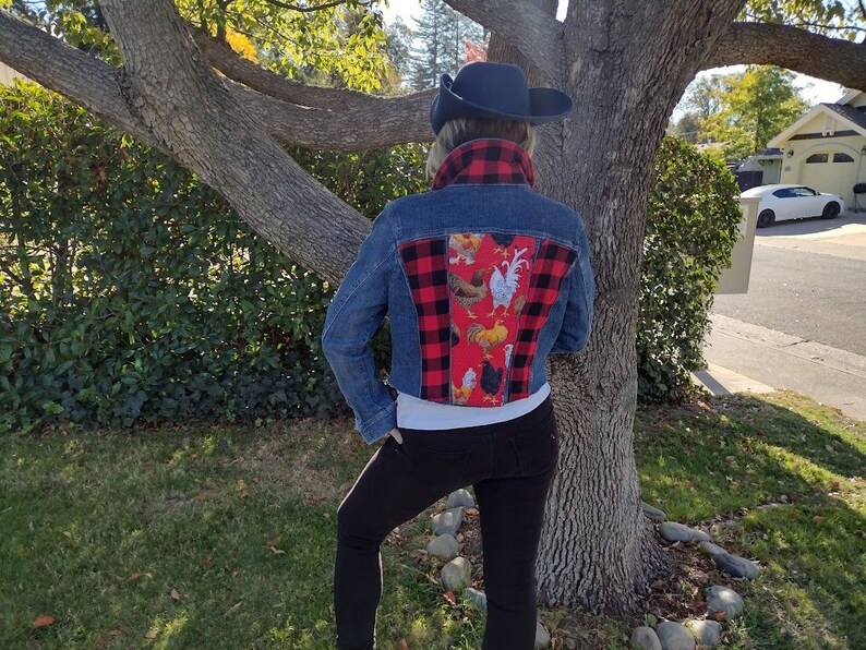 Chicken Denim Jacket, Rooster Animal Jacket, Chicken Hen Jean Jacket ...