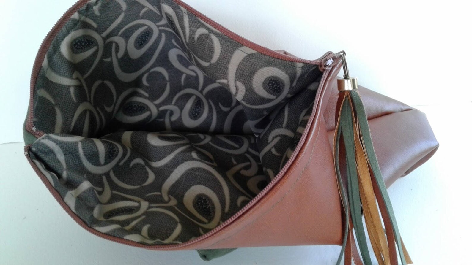 Clutch, Leather Foldover, Two Tone Foldover Faux Leather Clutch ...