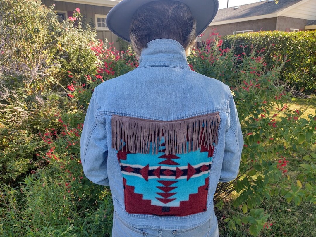 Embellished Jacket, Fringe Denim Jacket, Western Fringe Jacket, Cowgirl ...