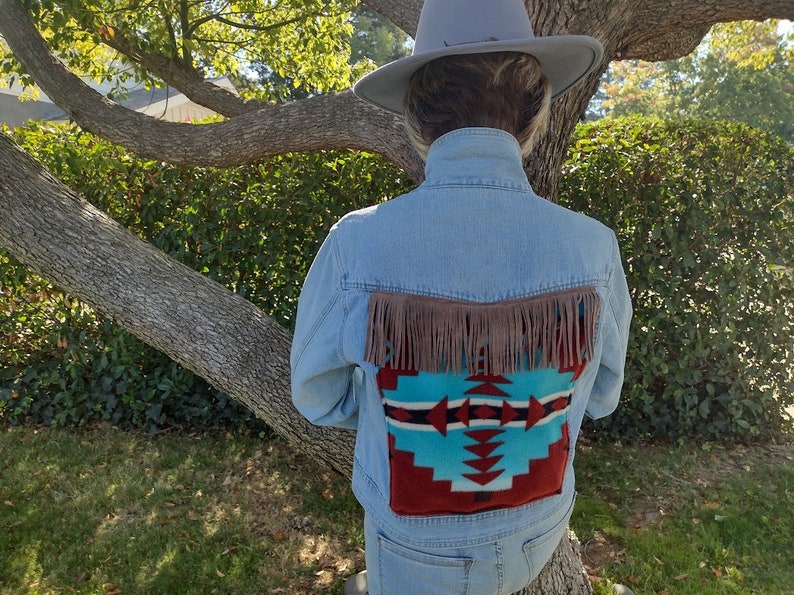 Embellished Jacket, Fringe Denim Jacket, Western Fringe Jacket, Cowgirl ...
