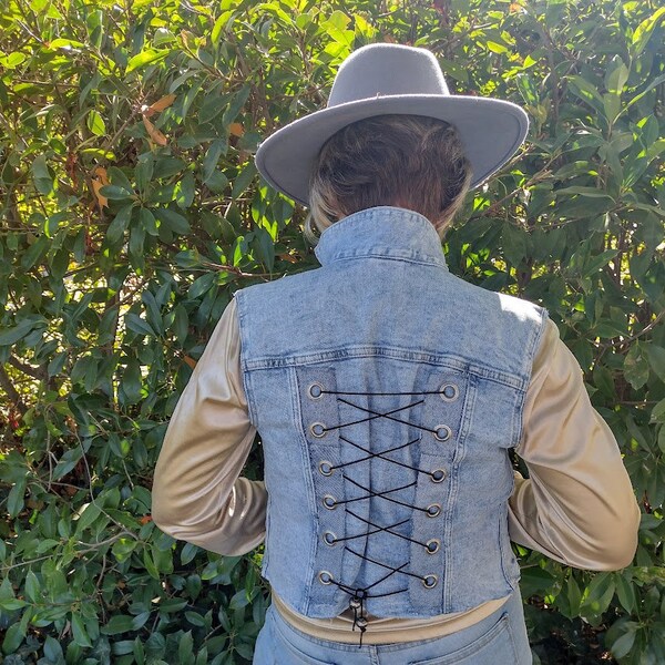 Denim Vest - Etsy