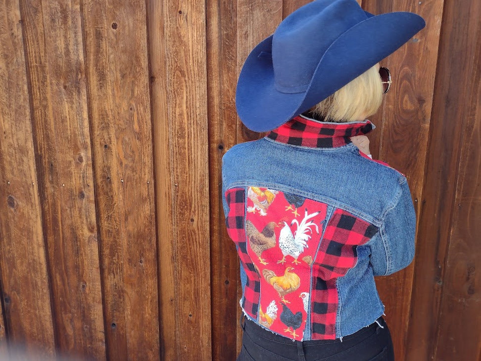 Chicken Denim Jacket, Rooster Animal Jacket, Chicken Hen Jean Jacket ...