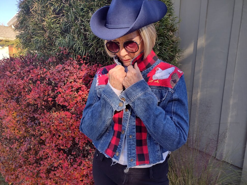 Chicken Denim Jacket, Rooster Animal Jacket, Chicken Hen Jean Jacket ...