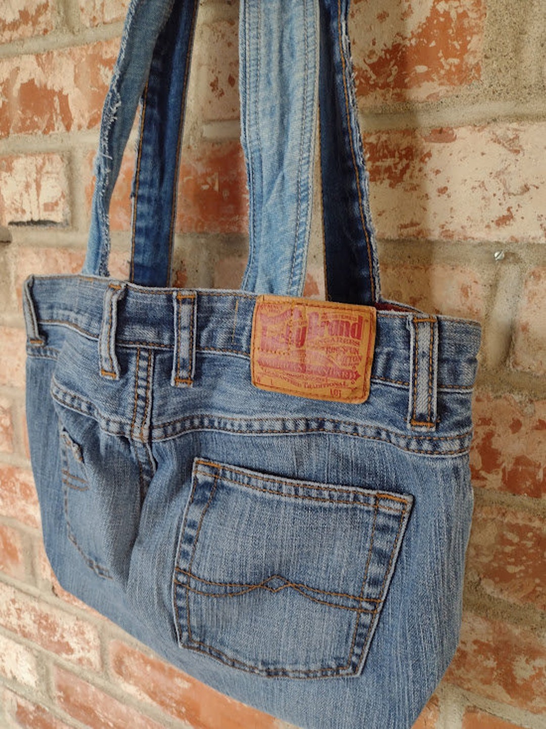 Jean Shoulder Bag Denim Crossbody Bag Upcycled Jean Bag. - Etsy