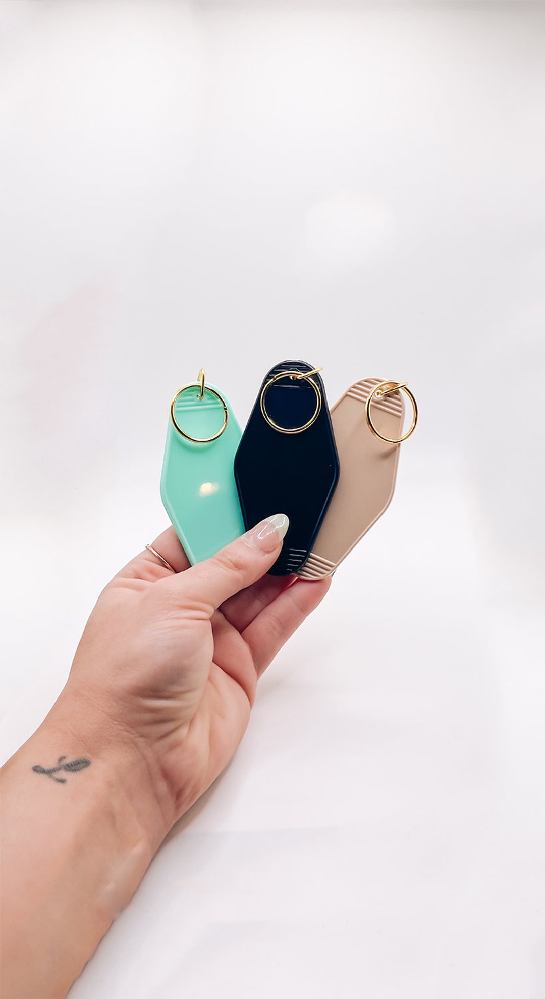 Plastic Keychain Blank Motel Keychain Keychain Blank White - Etsy