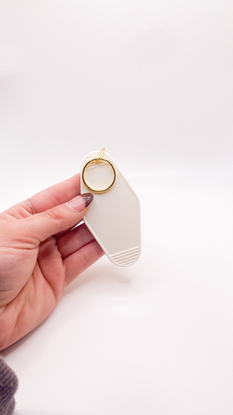 Plastic Keychain Blank, Motel Keychain, Keychain Blank, White Keychain ...