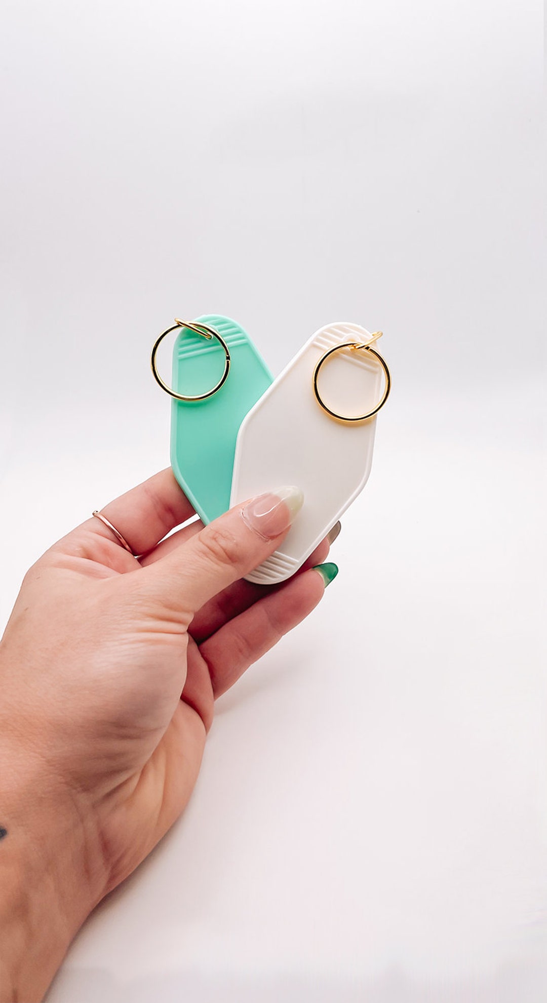 Plastic Keychain Blank, Motel Keychain, Keychain Blank, White Keychain ...