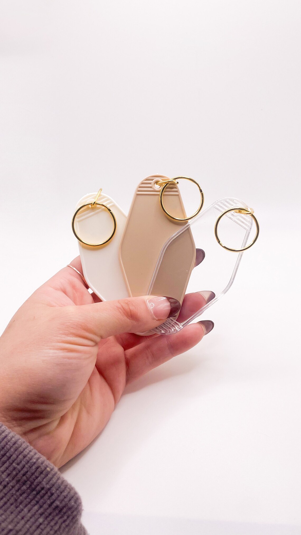 Plastic Keychain Blank Motel Keychain Keychain Blank White - Etsy