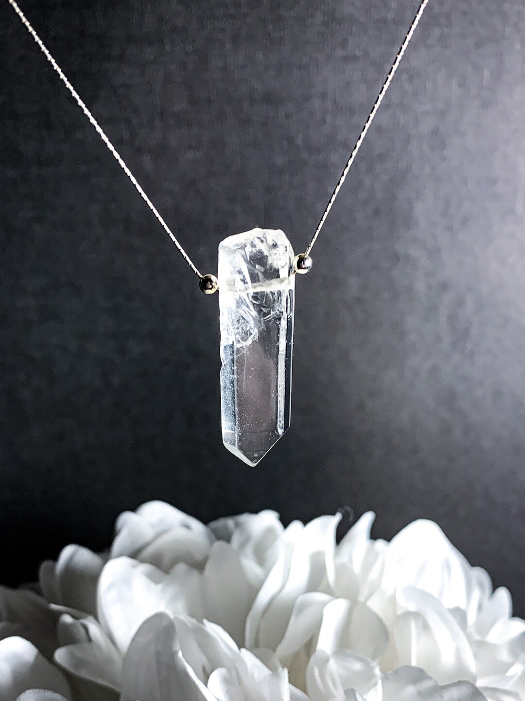 Raw Quartz Crystal Point Pendant Necklace in Sterling Silver - Etsy