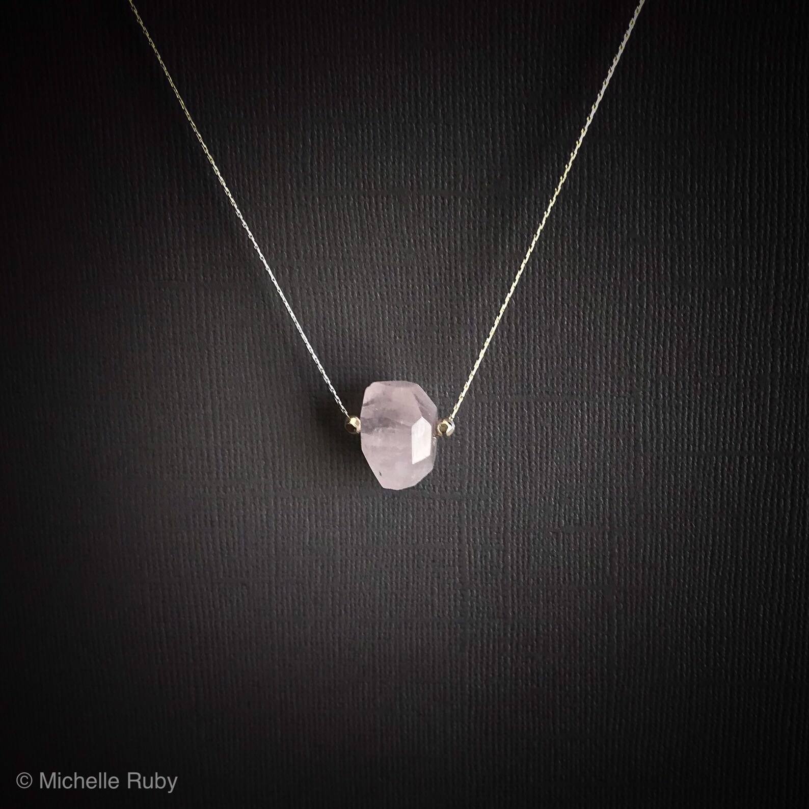 Rose Quartz Necklace Fertility Crystal Nugget Necklace - Etsy