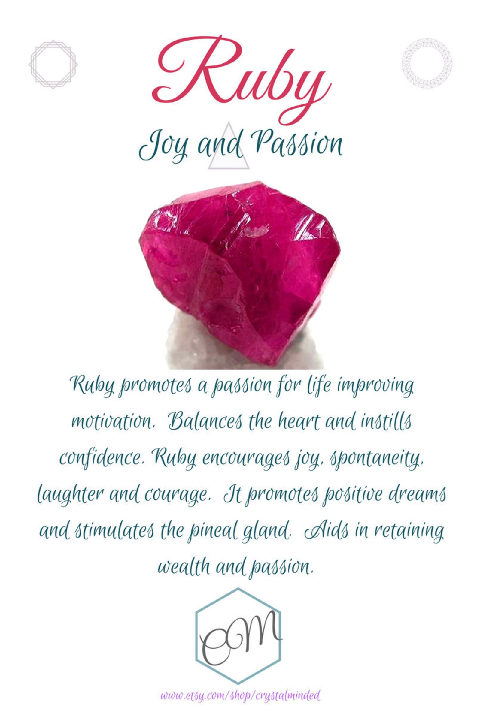 Ruby Energy Bracelet Anxiety Jewelry Motivation Bracelet | Etsy