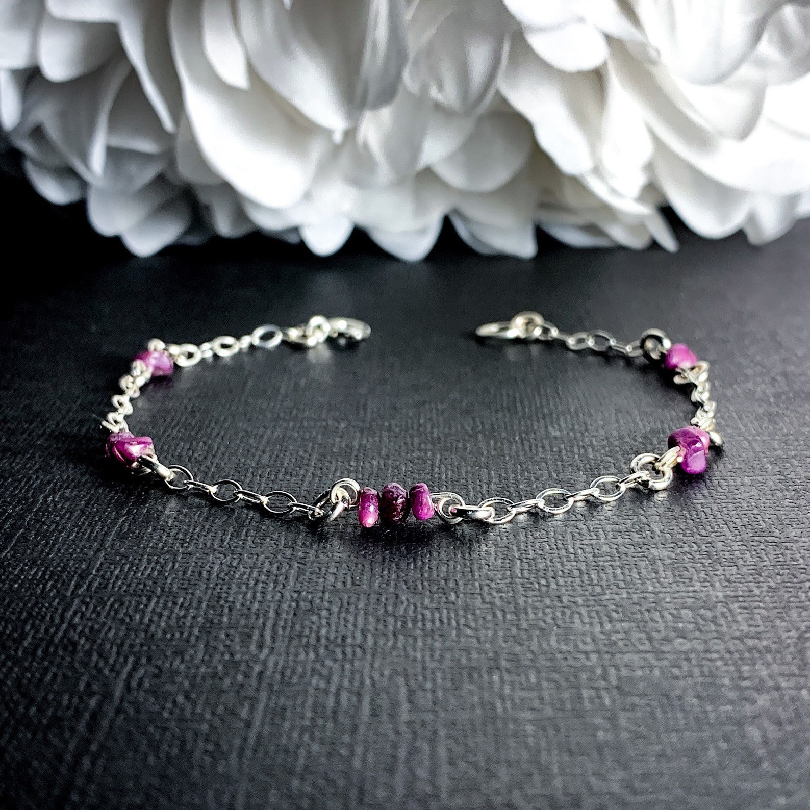 Raw Ruby Crystal Bracelet Genuine Natural Healing Crystals - Etsy