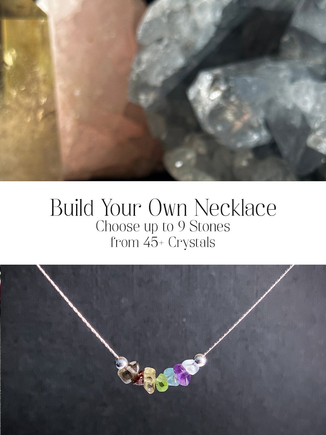 Build Your Own Custom Necklace With Personalized Crystal Intentions - Etsy