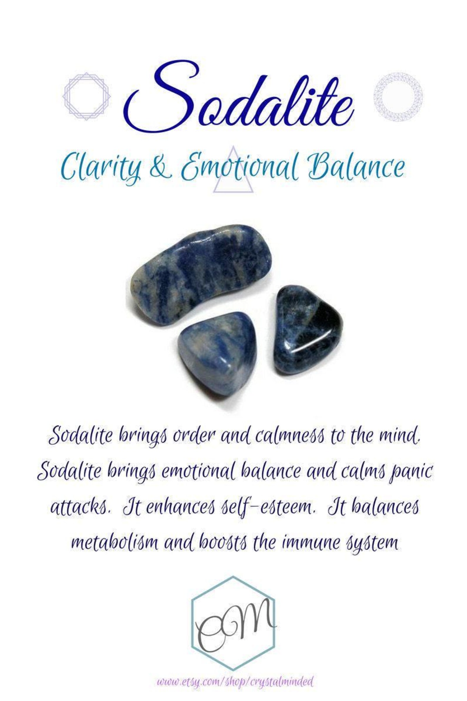 Sodalite Pendant Gem Bar Necklace Throat Chakra Sodalite Necklace - Etsy