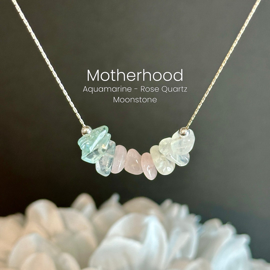 New Mom Fertility Necklace Raw Crystal Pregnancy Jewelry - Etsy