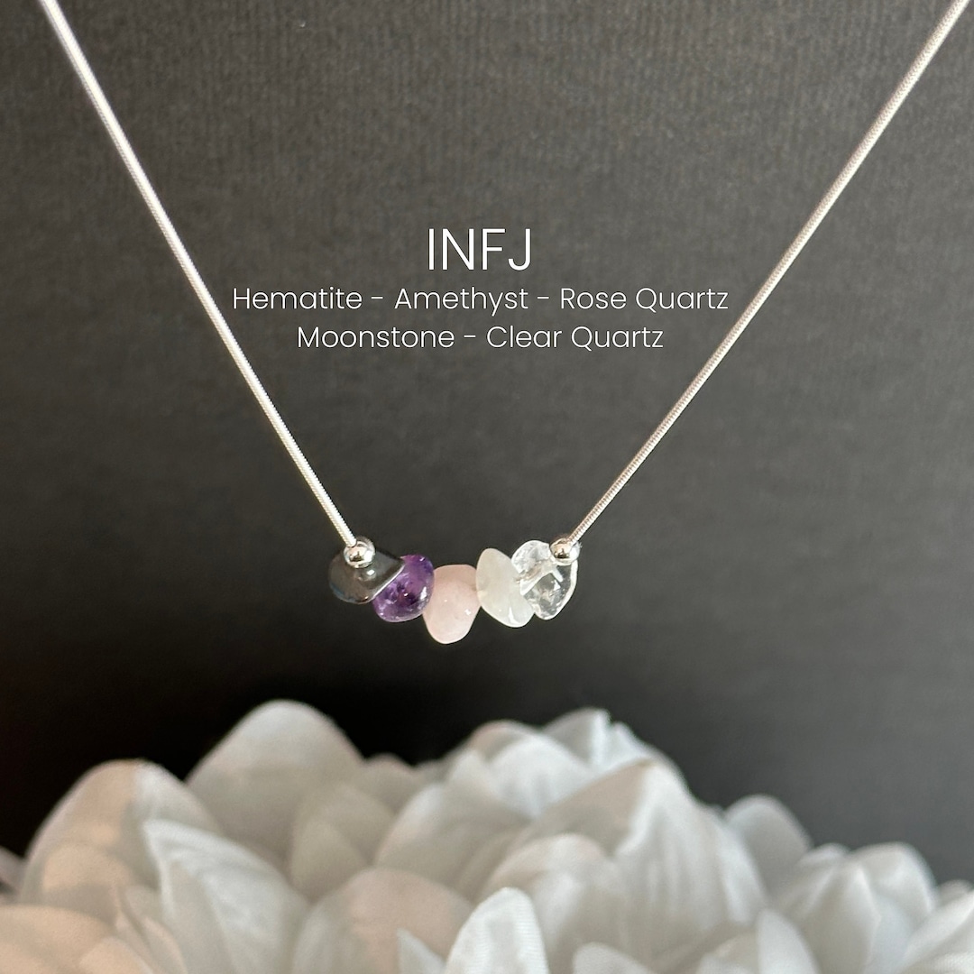 MBTI INFJ Raw Crystals Necklace - Etsy