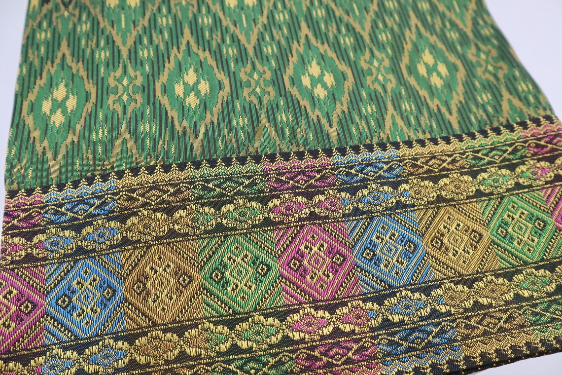 32x66 inches of each piece Lao Sinh Materials Brocade Faux | Etsy