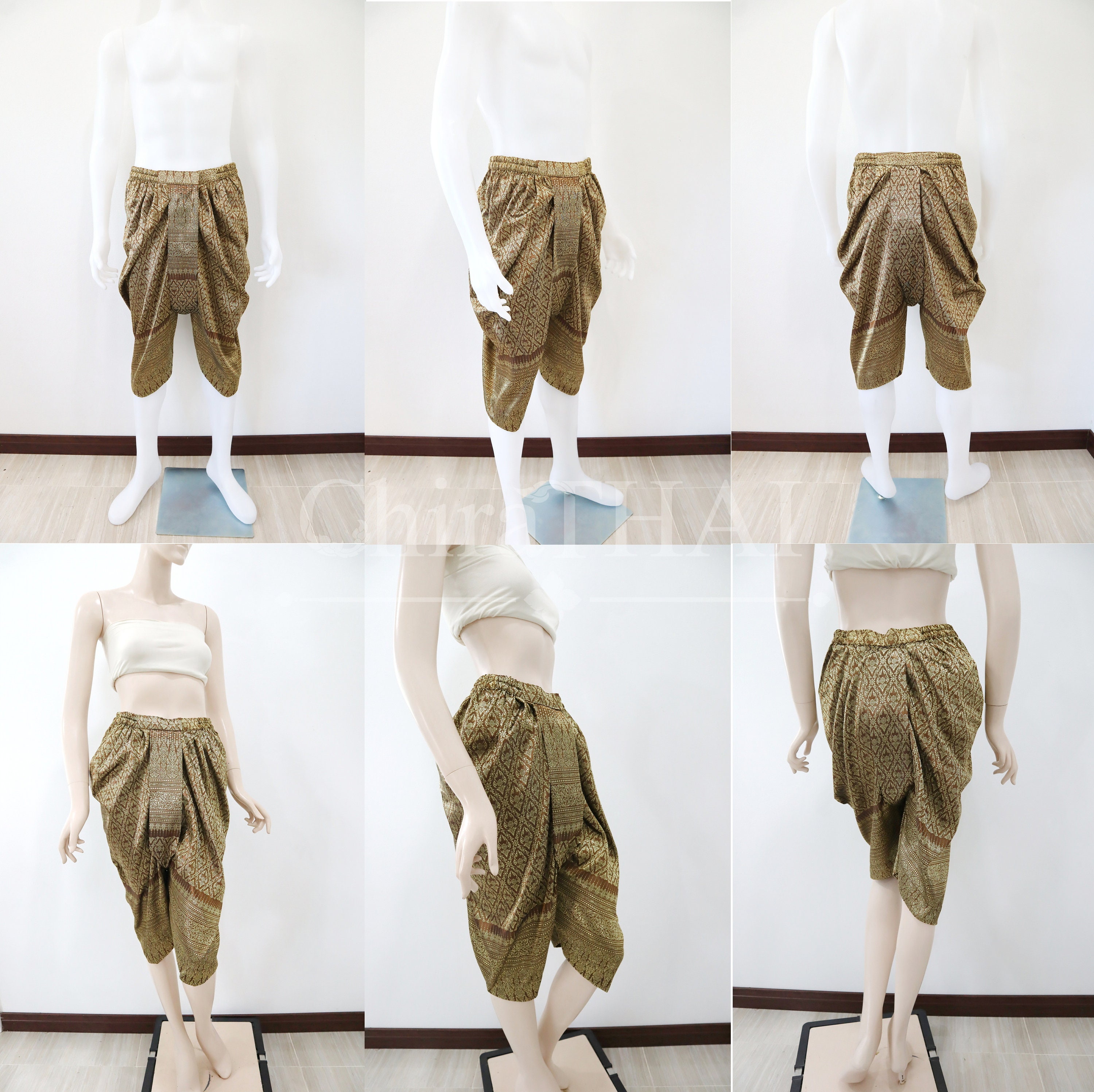 Unisex Thai Kaben Pants: Traditional Temple Costume, S-3XL - Etsy
