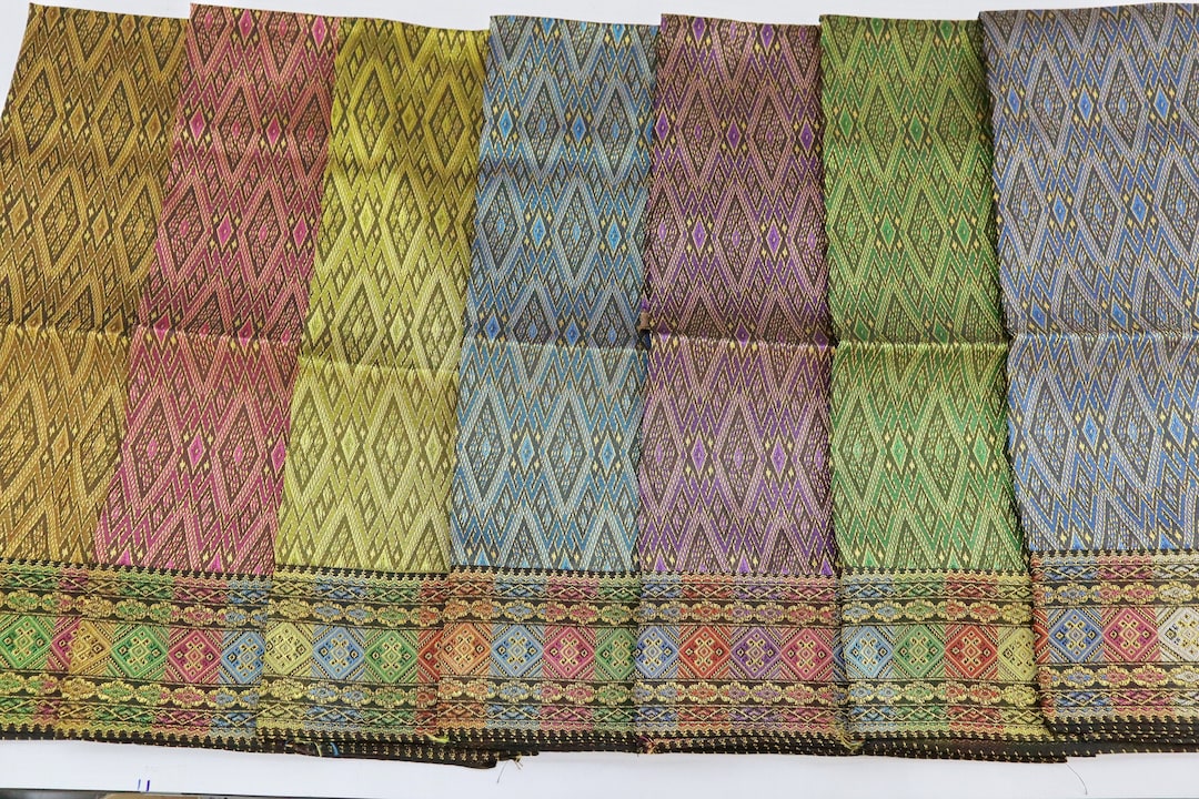 32x66 Inches of Each Piece Lao Sinh Materials Not A Readymade Sarong ...