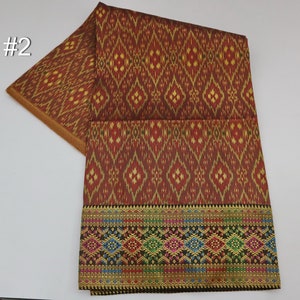 32x66 Inches of Each Piece Lao Sinh Materials, Unstitched Brocade Faux ...