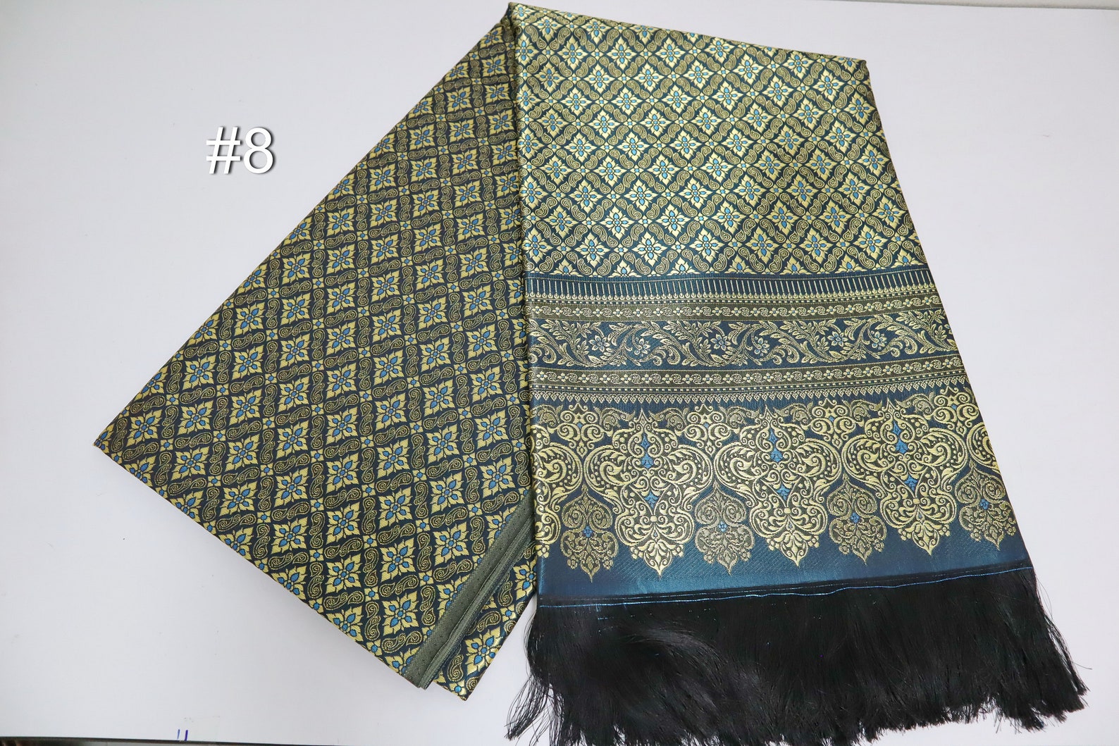 80x102 Inches Thai Brocade Fabric With Thai Ancient Pattern | Etsy