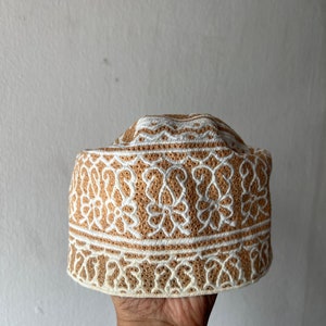 Omani Kufi Koofi Hat Topi Embroidery Handmade Cap Islamic Muslim Size ...
