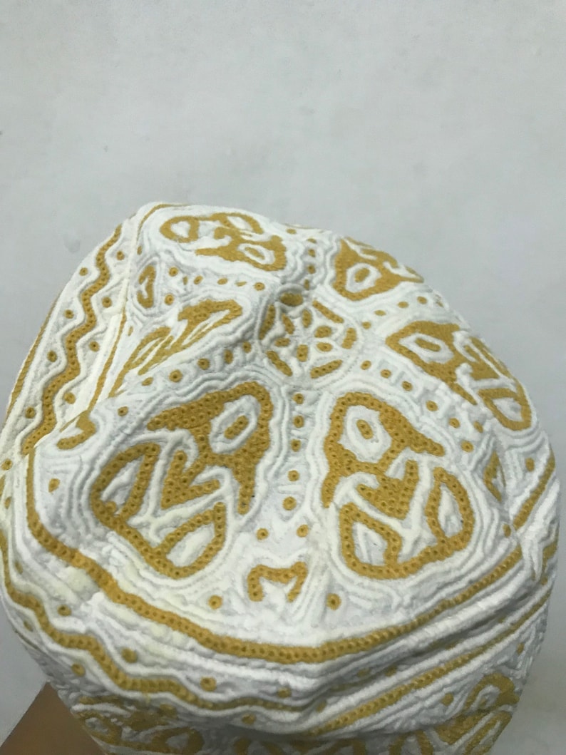 Omani Kufi Koofi Hat Topi Embroidery Handmade Cap Islamic Muslim Size ...
