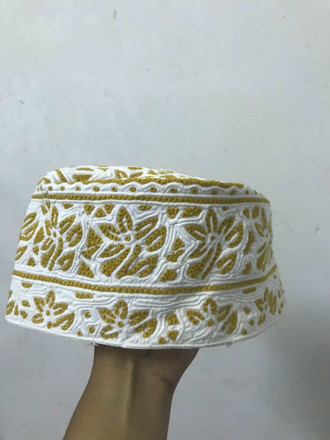 Size 23 Omani Kufi Koofi Hat Topi Embroidery Handmade Cap Islamic ...