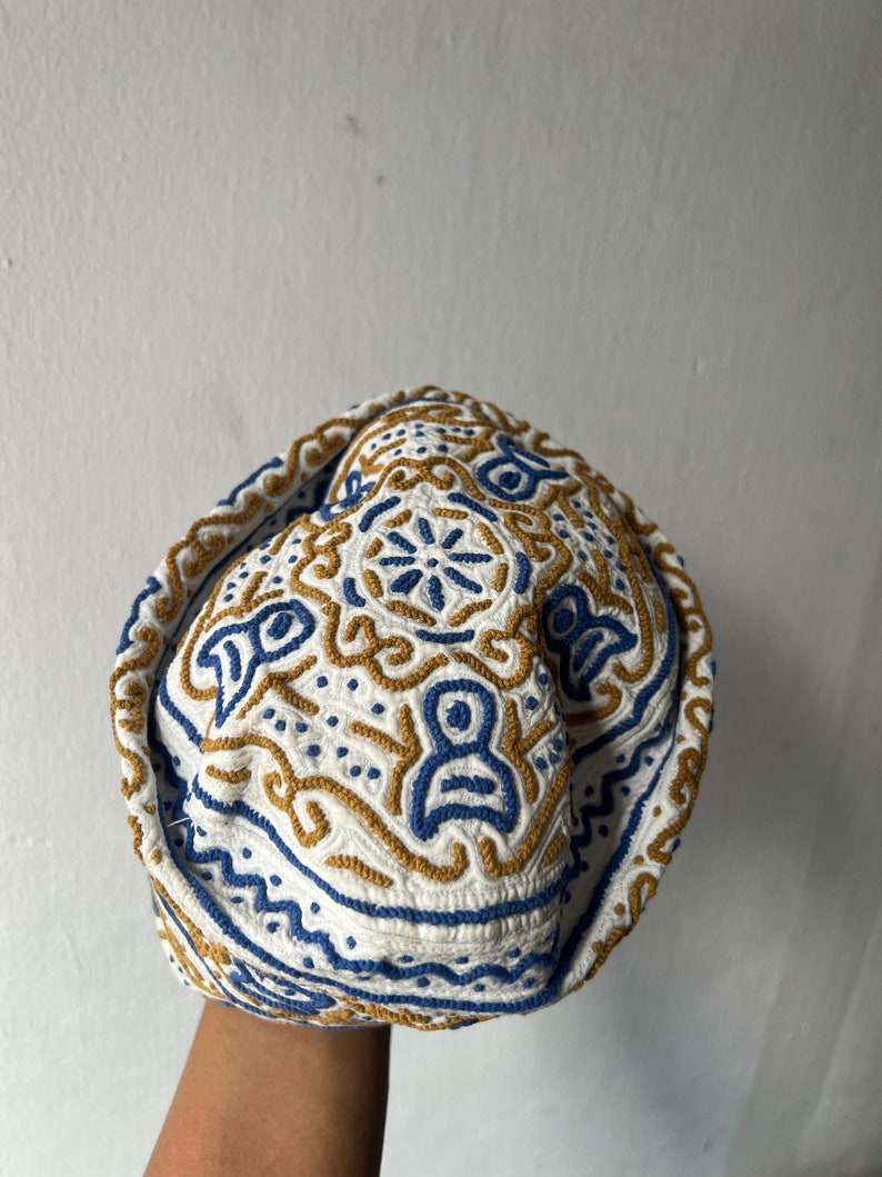 Omani Kufi Koofi Hat Topi Embroidery Handmade Cap Islamic Muslim Size ...