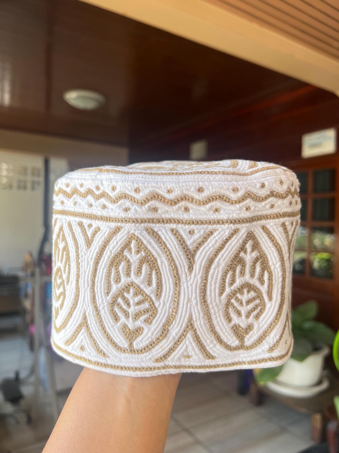 Omani Kufi Koofi Hat Topi Embroidery Handmade Cap Islamic Muslim Size ...