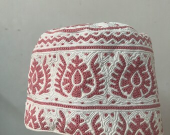 Omani Kufi Koofi Hat Topi Embroidery Handmade Cap Islamic Muslim Size ...