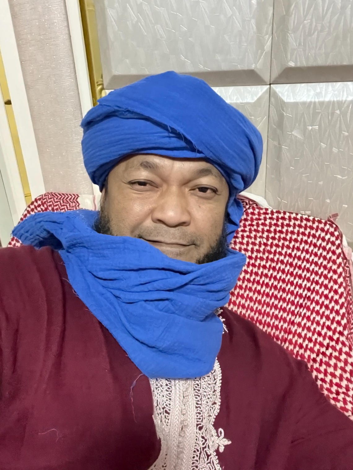 Blue Scarf Turban Berber Bedouin Nomad Shawl Sahara Desert Morocco ...
