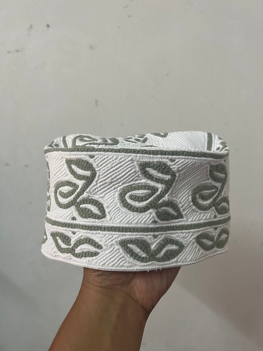 Omani Kufi Koofi Hat Topi Embroidery Handmade Cap Islamic Muslim Size ...