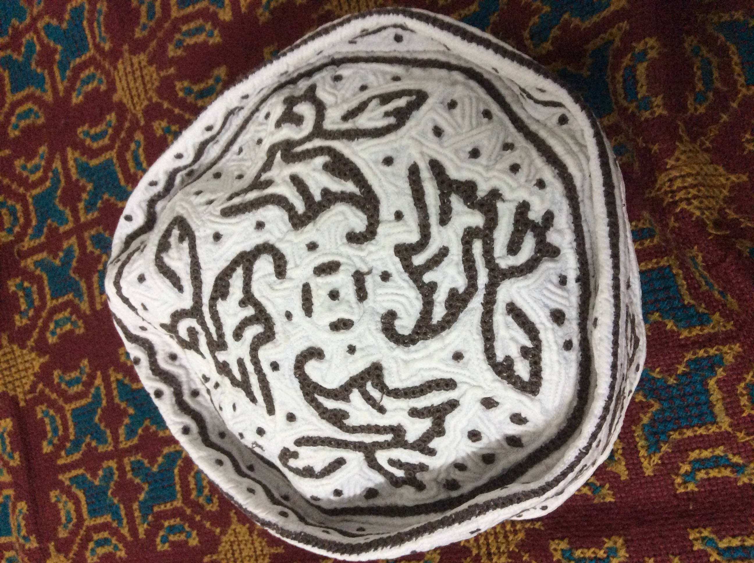 Omani Kufi Koofi Hat Topi Embroidery Handmade Cap Islamic Muslim Size ...