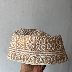 Omani Kufi Koofi Hat Topi Embroidery Handmade Cap Islamic Muslim Size ...