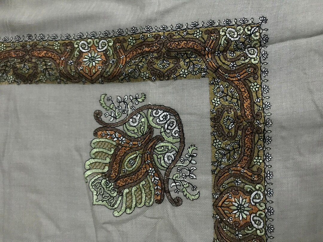 Brown Omani Masar Saudi Scarf Shawl Embroidery Dubai Arabian Ramadan ...