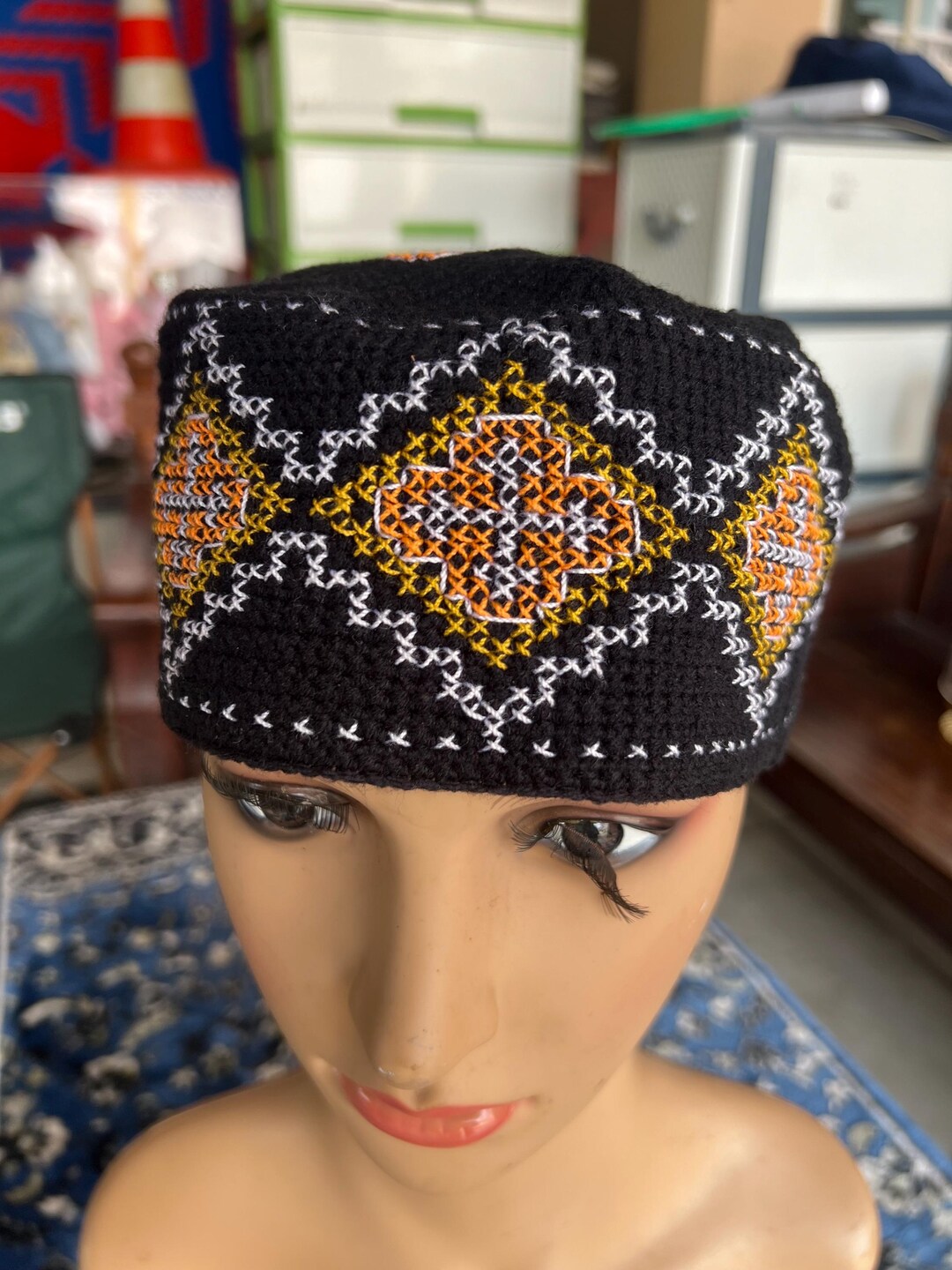 Chirstian Hat Kofi Eastern Orthodoxy Priests Crochet Embroidery Beanie ...
