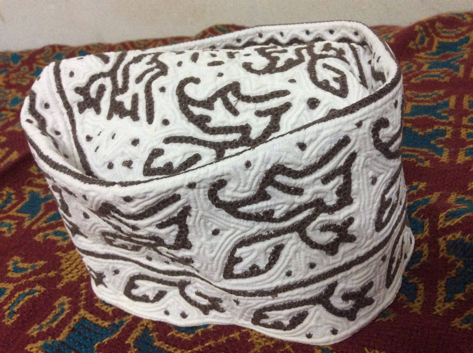 Omani Kufi Koofi Hat Topi Embroidery Handmade Cap Islamic Muslim Size ...