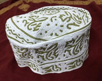 Omani Kufi Koofi Hat Topi Embroidery Handmade Cap Islamic - Etsy
