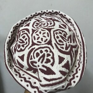 Omani Kufi Koofi Hat Topi Embroidery Handmade Cap Islamic Muslim Size ...