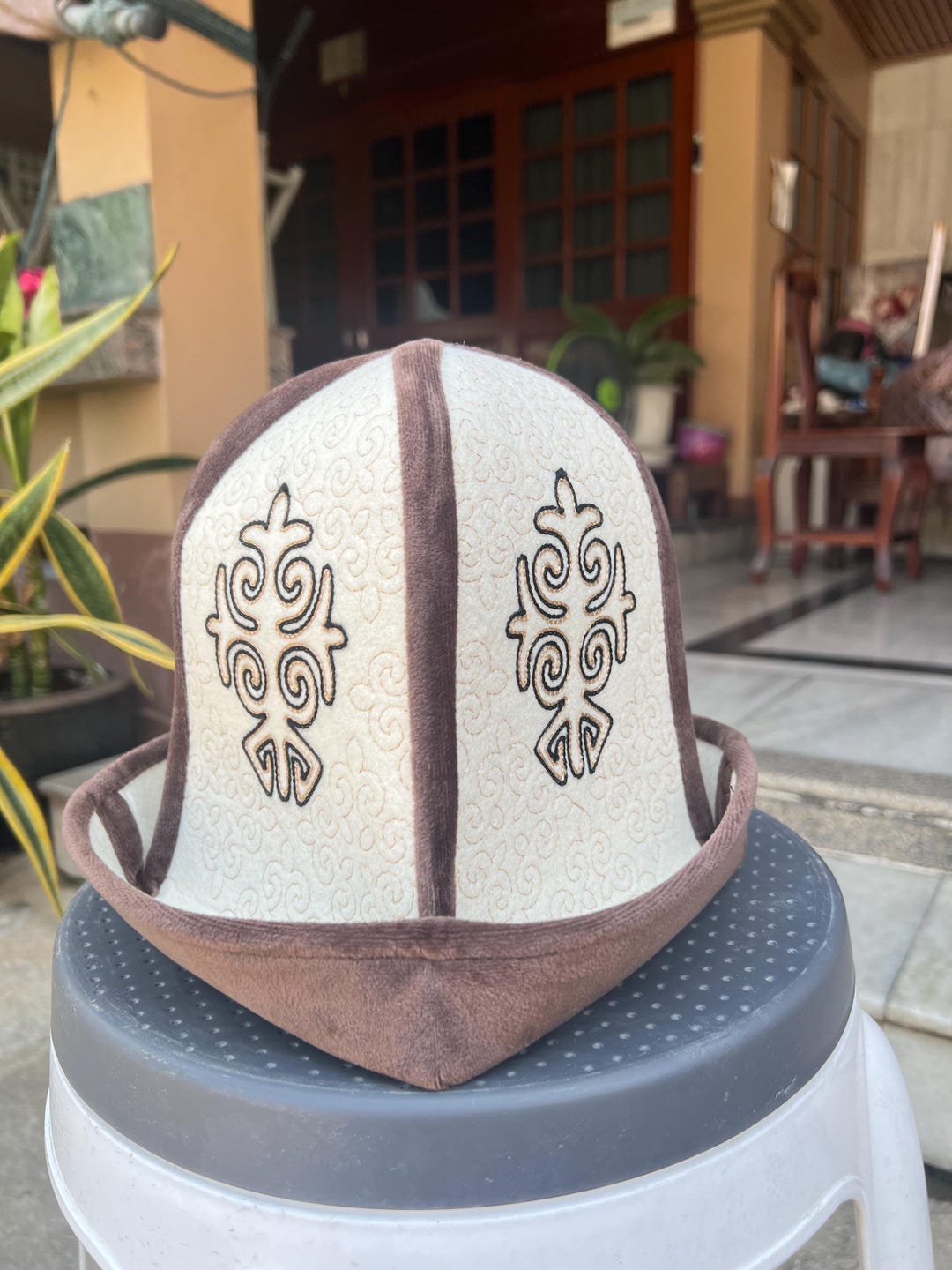 Kalpak Hat Men Ethnic Felt Embroidered Qalpaq Nomad Folk Headwear Cap ...